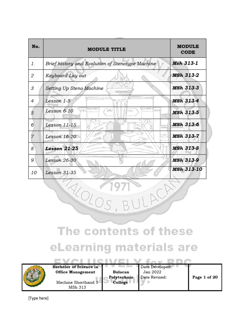 Machine Shorthand Lessons 21-25 | PDF | Writing