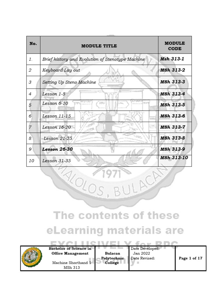 Machine Shorthand Module Topic 9 Lesson 26 30 | PDF | Writing