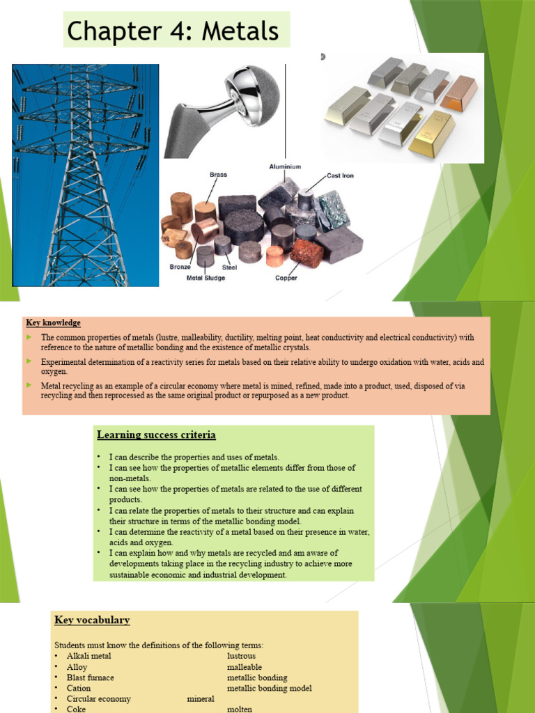 CH 4 Metals 2023 | PDF | Metals | Smelting
