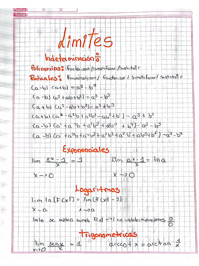 Formulario Limites | PDF