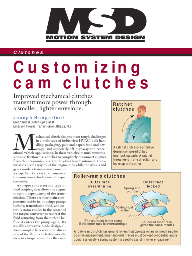 MSD Tech Article | PDF | Clutch | Stress (Mechanics)