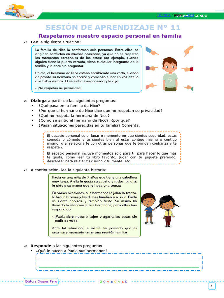 Anexo de Sesiones de Aprendizaje - EDA X Semana 2 - Editora Quipus Perú | PDF | Perú | Fe