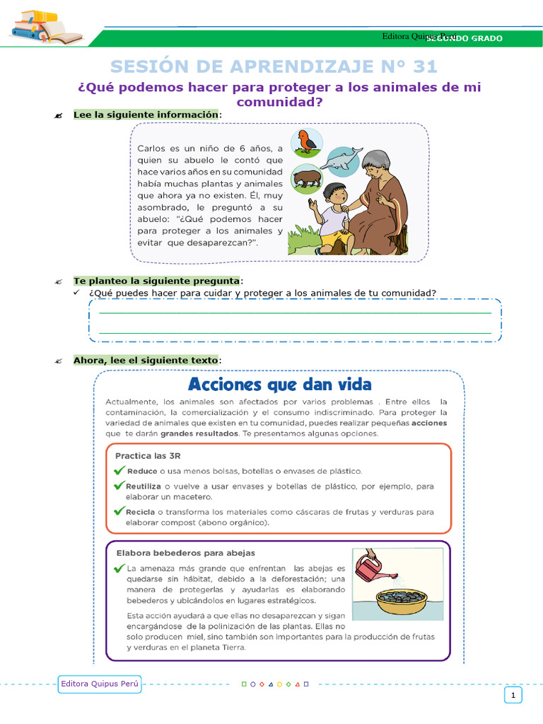 Anexo de Sesiones de Aprendizaje - EDA VII Semana 4 - Editora Quipus Perú | PDF | Perú | Publicación