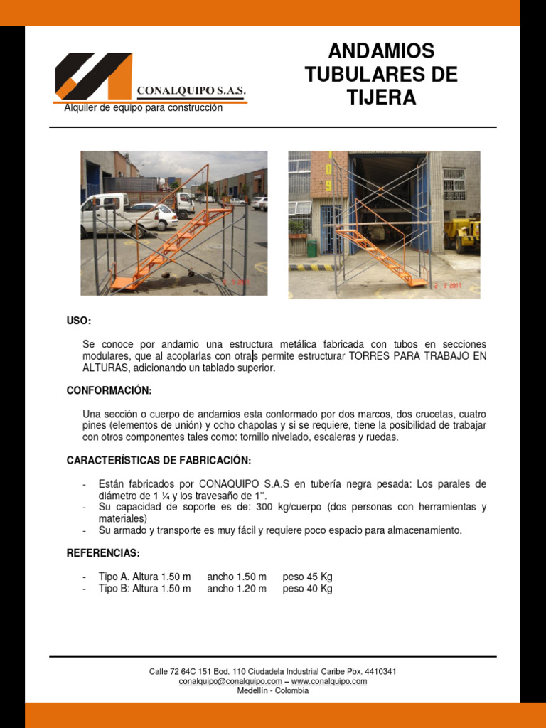 002 Andamios Tubulares | PDF | Andamio | Torre