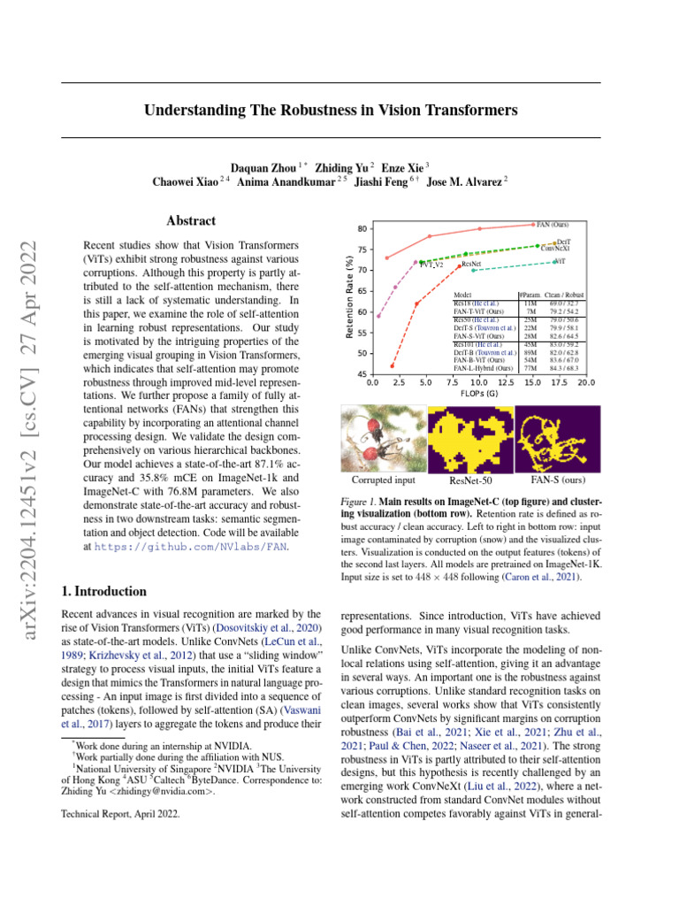 Understanding The Robustness in Vision Transformers | PDF | Applied Mathematics | Computational ...