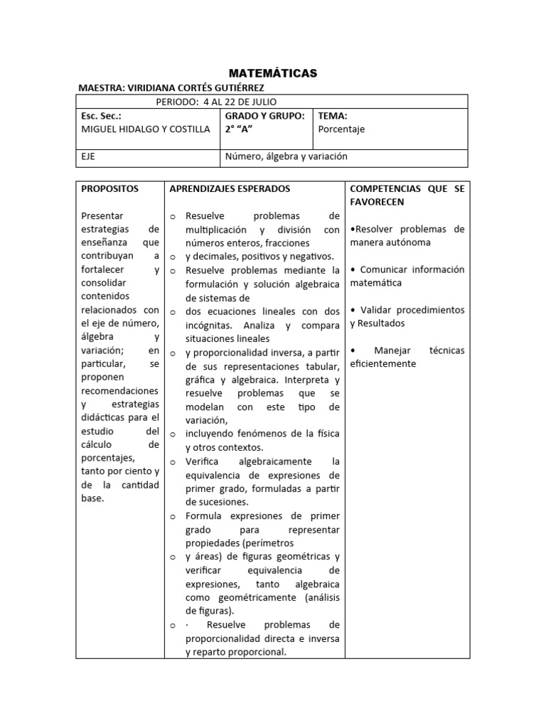 Planeaciones Esp y Mat | PDF | Geometría | Ángulo