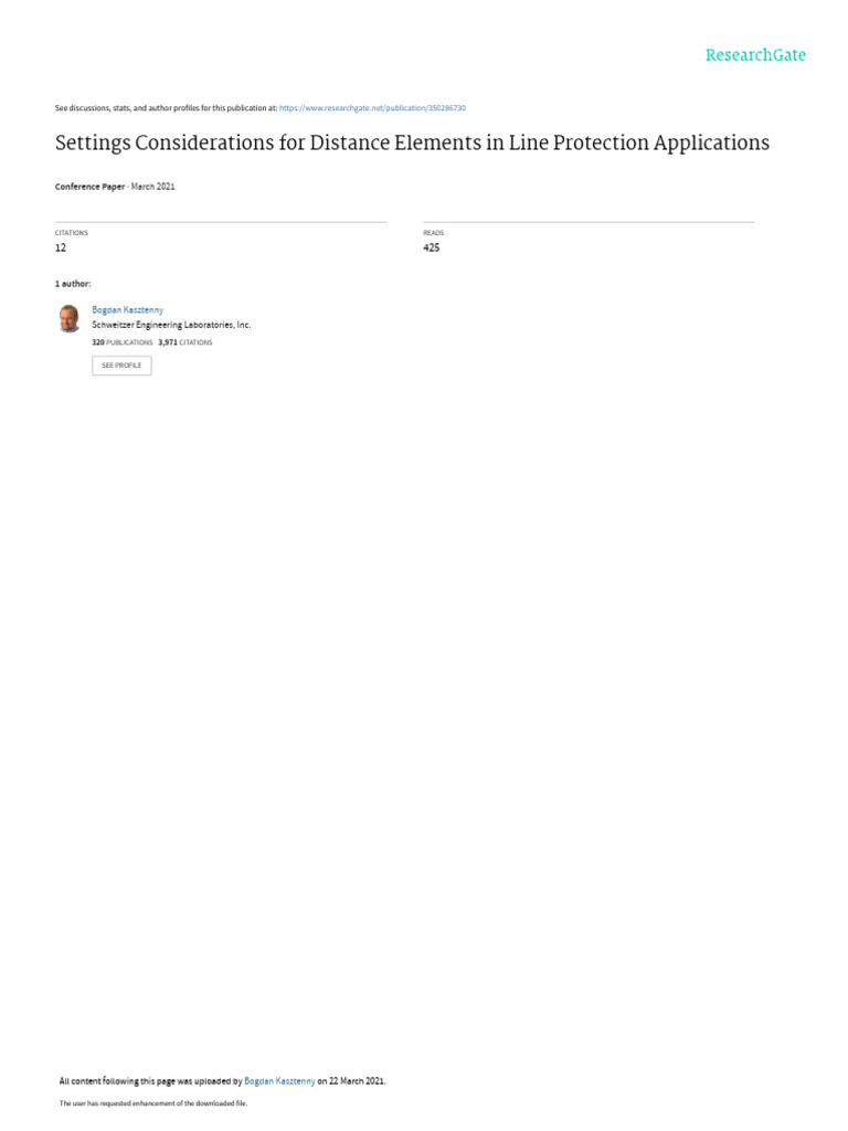 Settings Considerations For Distance Elements | PDF | Electrical ...