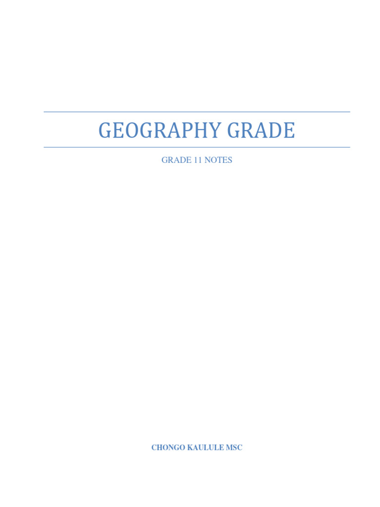 Chongo Kaulule_Grade 11 Geography Notes_095157 | PDF | Volcano ...