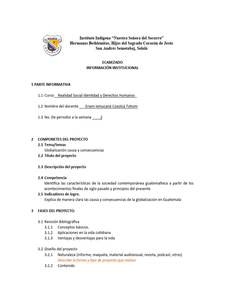 Guia Para Proyecto Final | PDF