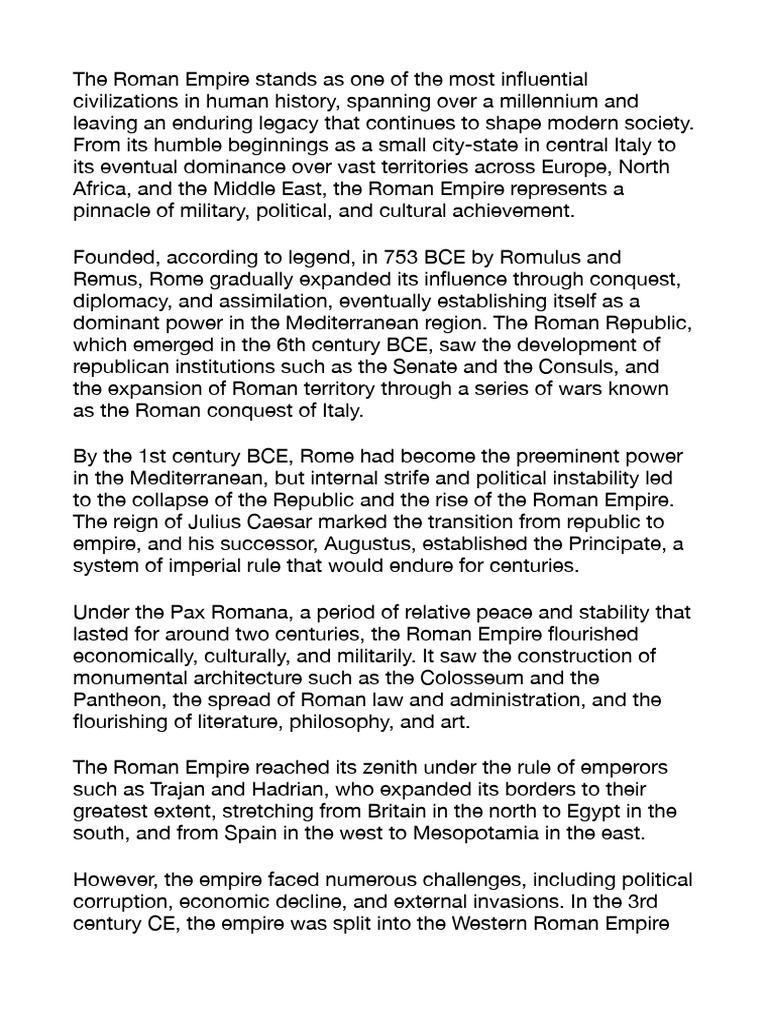 Roman Empire | PDF | Roman Empire | Ancient Rome