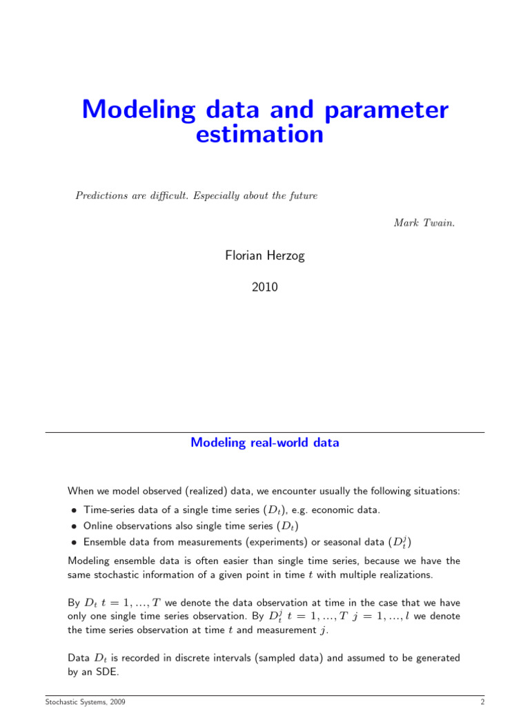 Modelling_data | PDF | Autoregressive Model | Stationary Process