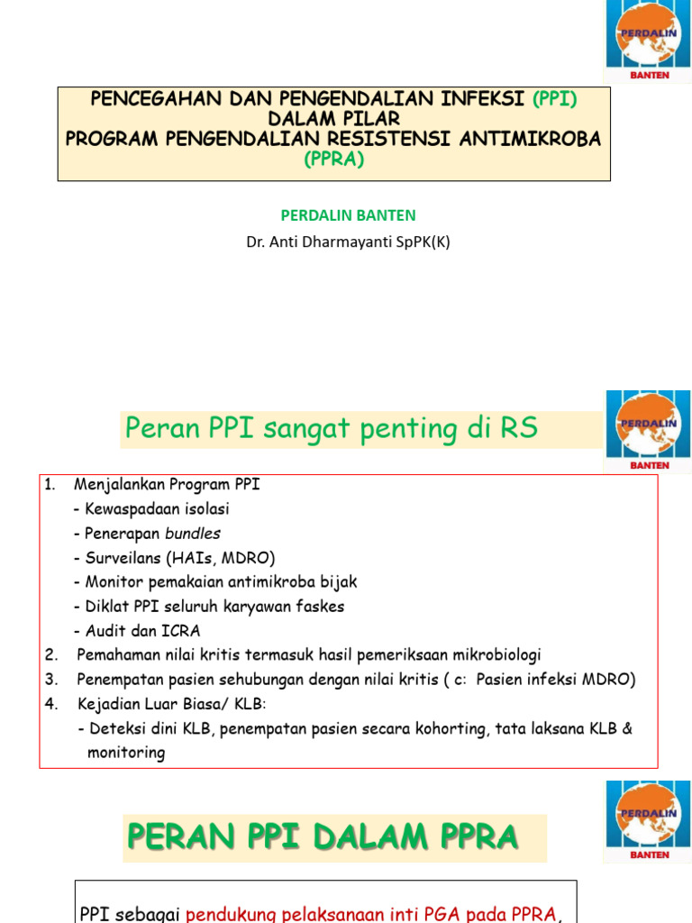 PPI dan PPRA: Strategi Pengendalian Infeksi | PDF | Pengembangan Diri ...