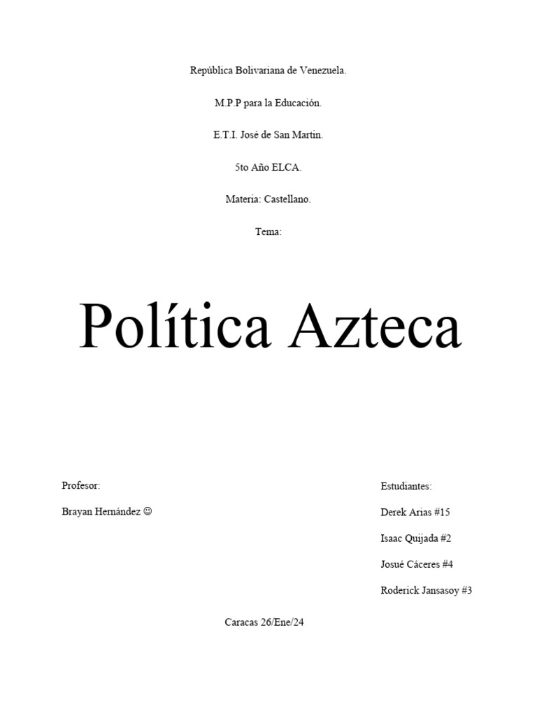 Politica Azteca | PDF