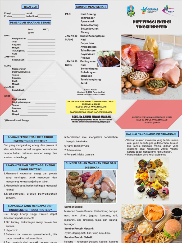 Diet Tinggi Energi Tinggi Protein | PDF