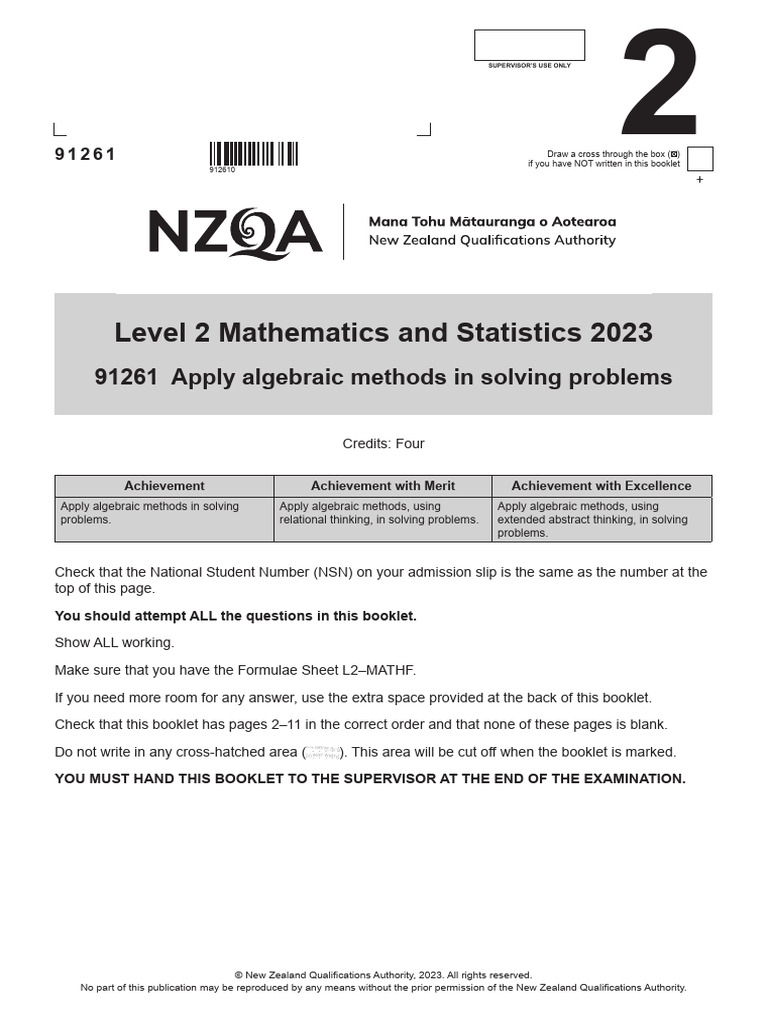 Level 2 Algebra Problem Solving Guide | PDF | Mathematics | Applied Mathematics