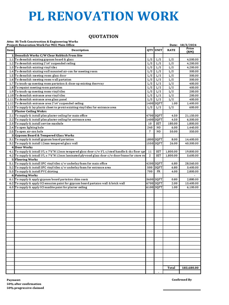 0316 Hi Tech Construction & Engineering Works | PDF | Wall | Drywall