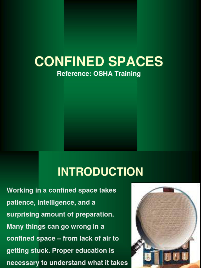 14 Confined spaces, LSR 6, OSHA | PDF | Occupational Safety And Health | Safety