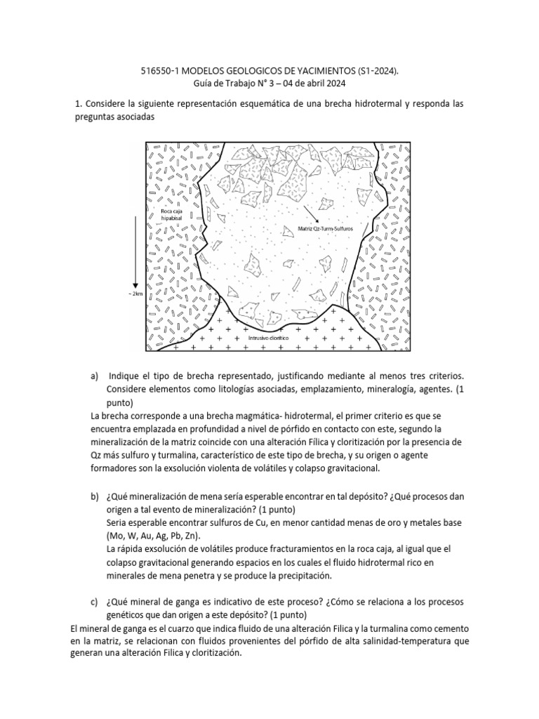 Tarea 3 Brechas cp | PDF | Mineral | Minerales
