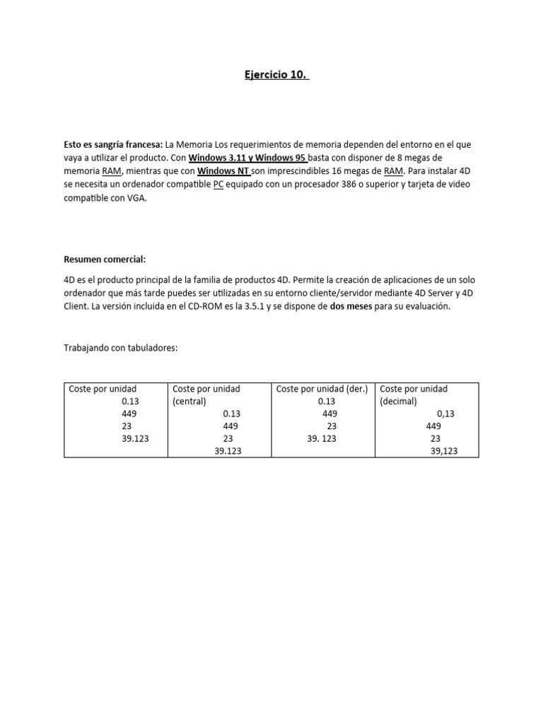 Ejercicio 10 y 11 | PDF | Microsoft Windows | Compatibles con PC Ibm