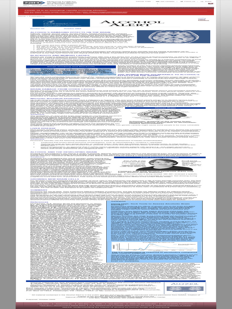 Alcohol's Damaging Effects On The Brain 2 | PDF | Clinical Medicine | Medical Specialties