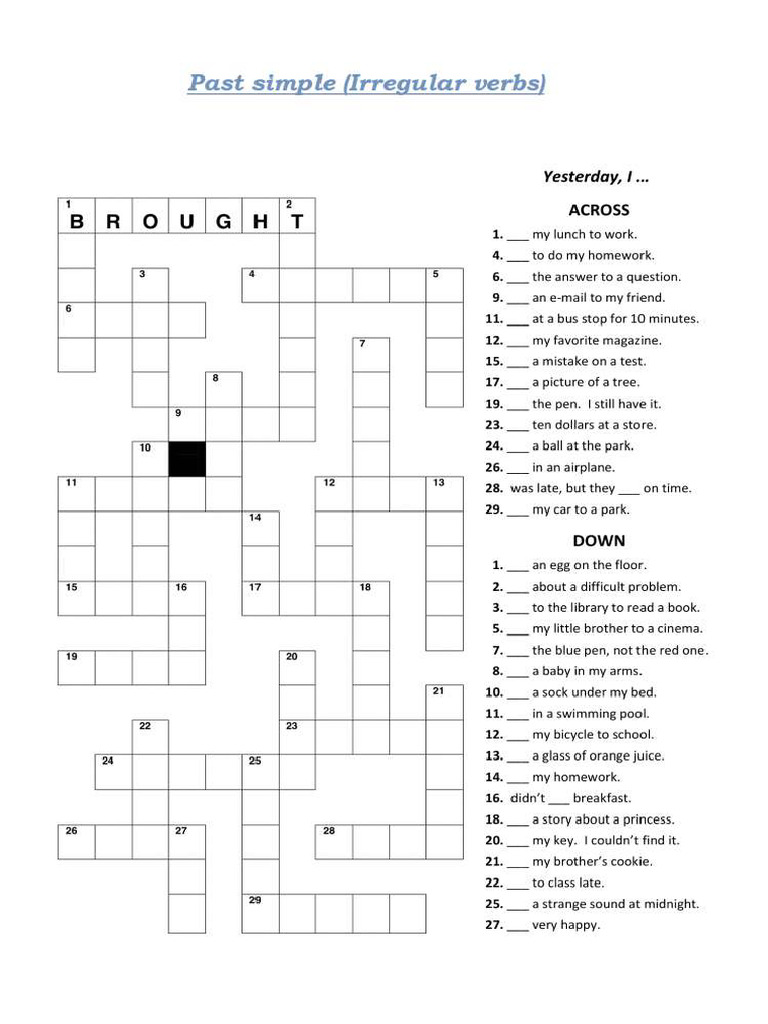 Past Simple Irregular Verbs 749x1024 | PDF