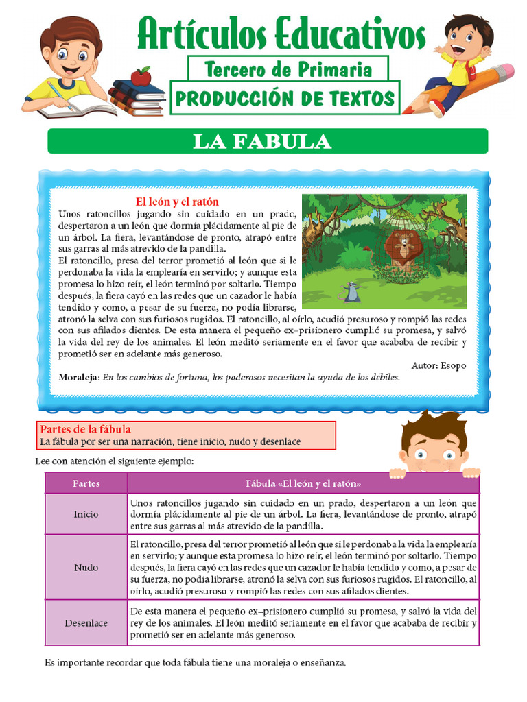 La Fabula para Tercero de Primaria | PDF