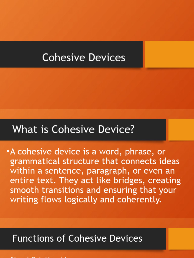 COHESIVE DEVICES (Autosaved) | PDF