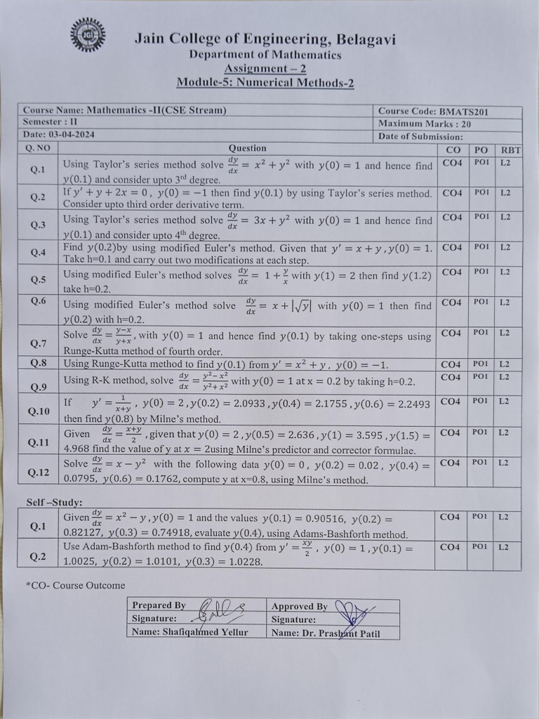Numerical Methods-2 | PDF