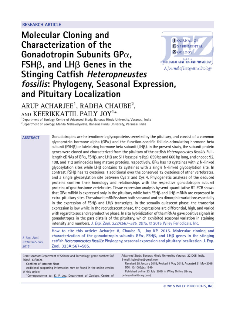 Acharjee Et Al. - 2015 - Molecular Cloning and Characterization of The ...