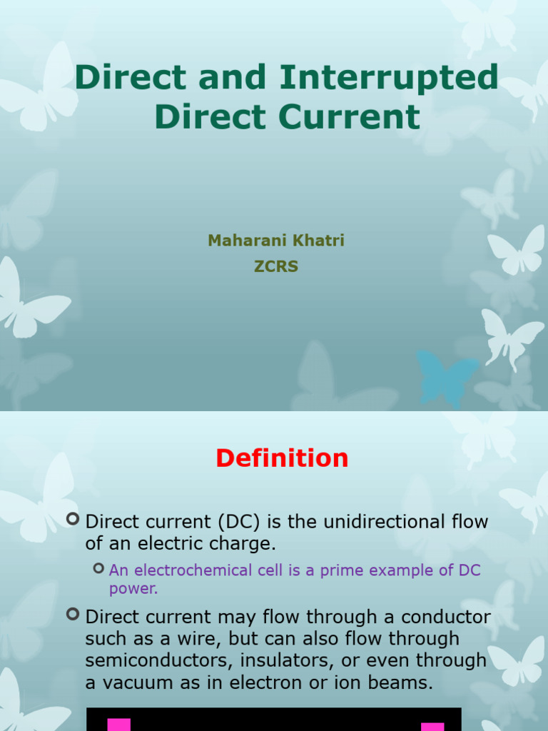 Direct Current | PDF | Direct Current | Electric Current
