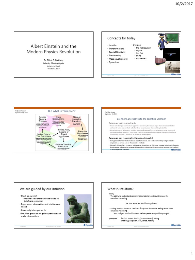 Einstein and The Modern Physics Revolution - Handouts | PDF ...