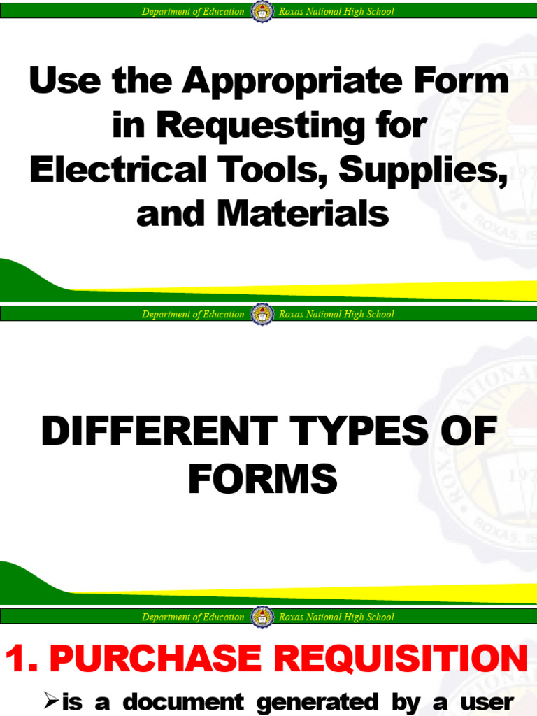 Request Forms for School Supplies | PDF | Taxes | Discounting