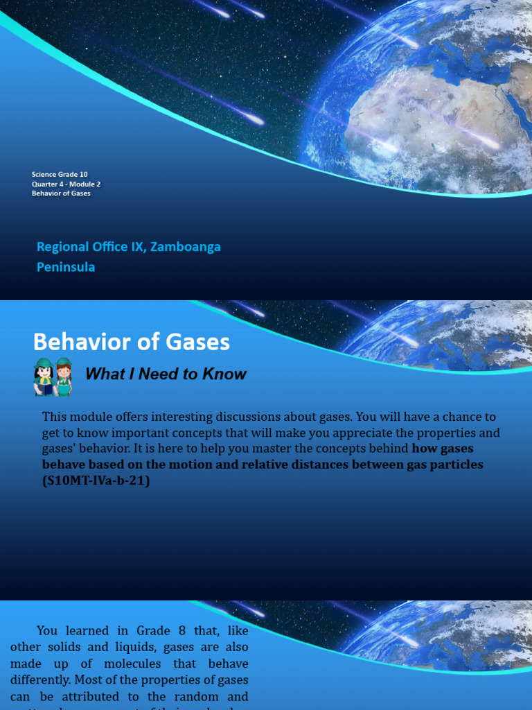 Quarter 4 - Module 2 Behavior of Gases | PDF | Gases | Temperature