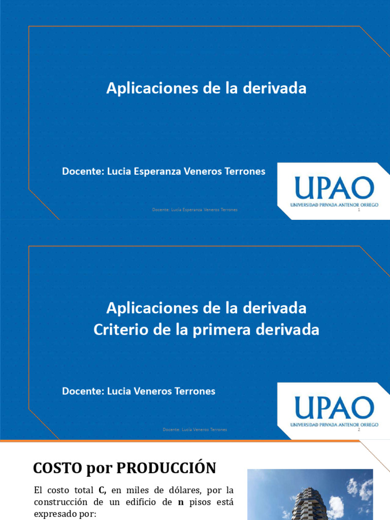 Aplicaciones de La Derivada. Criterio de La Primera Derivada | Descargar gratis PDF | Función ...