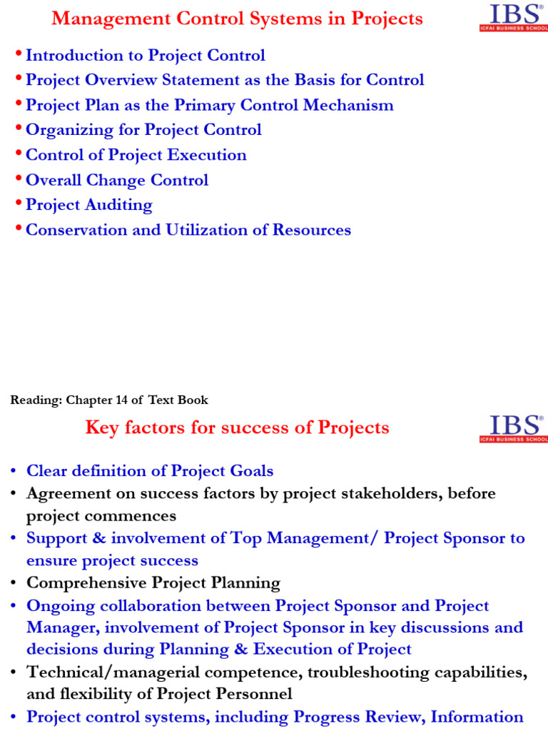 Session 19 - MCS - Management Control Systems in Projects - Dec 2020 | PDF | Business