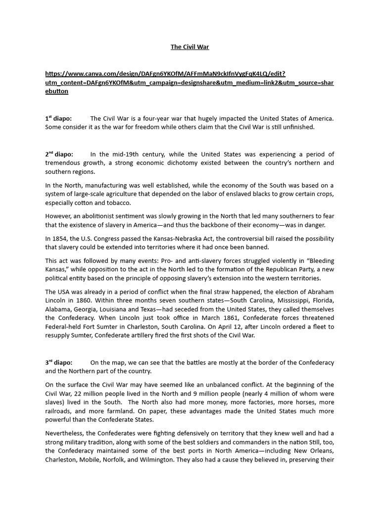 Civil War | PDF | American Civil War | Confederate States Of America