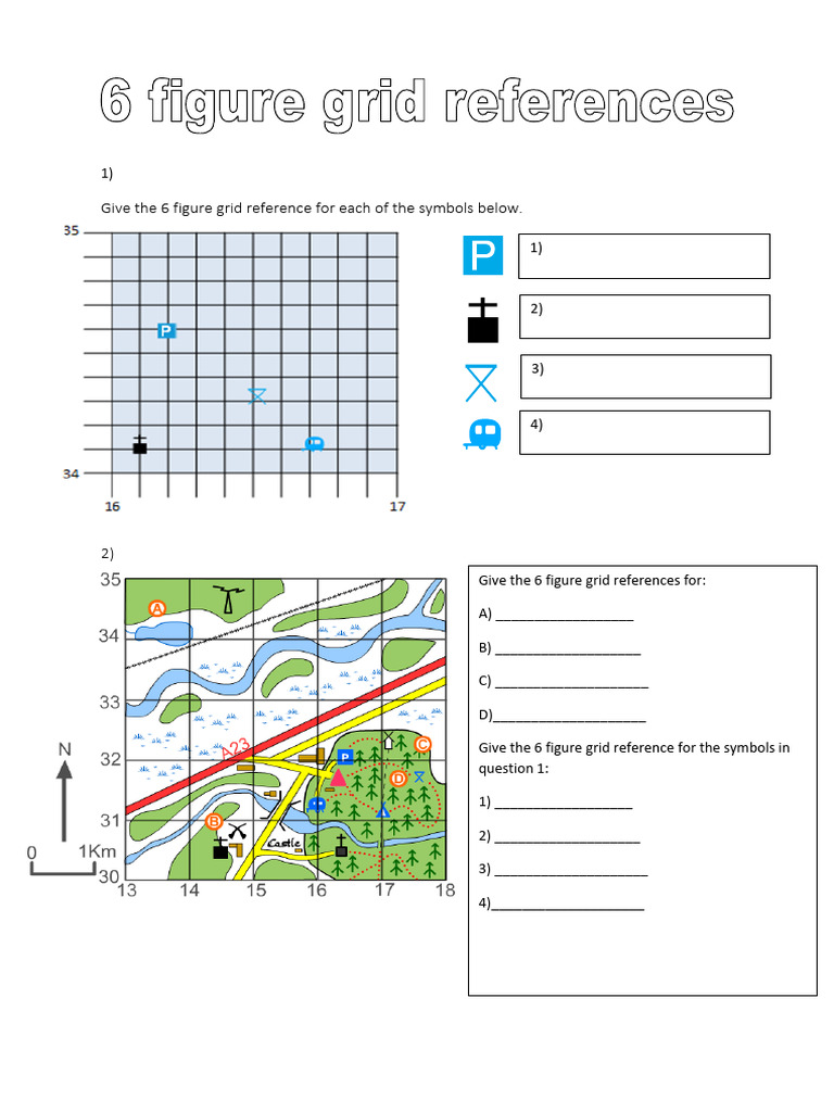 6 Figure Grid References Ws | PDF | Teaching Methods & Materials