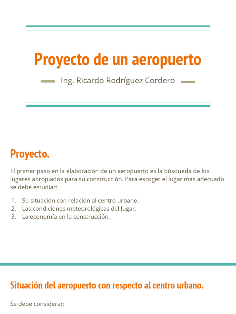 Proyecto de un aeropuerto | PDF | Herida | Aeropuerto
