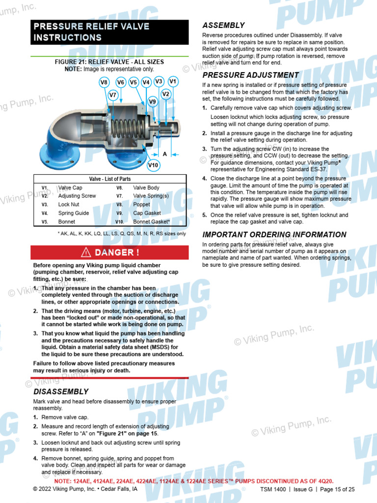 Manual - Viking Pump Pressure Relief Valve | PDF | Pump | Valve