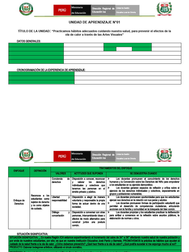UNIDAD DE APRENDIZAJE 01 DE PRIMERO (1) | PDF | Evaluación | Aprendizaje