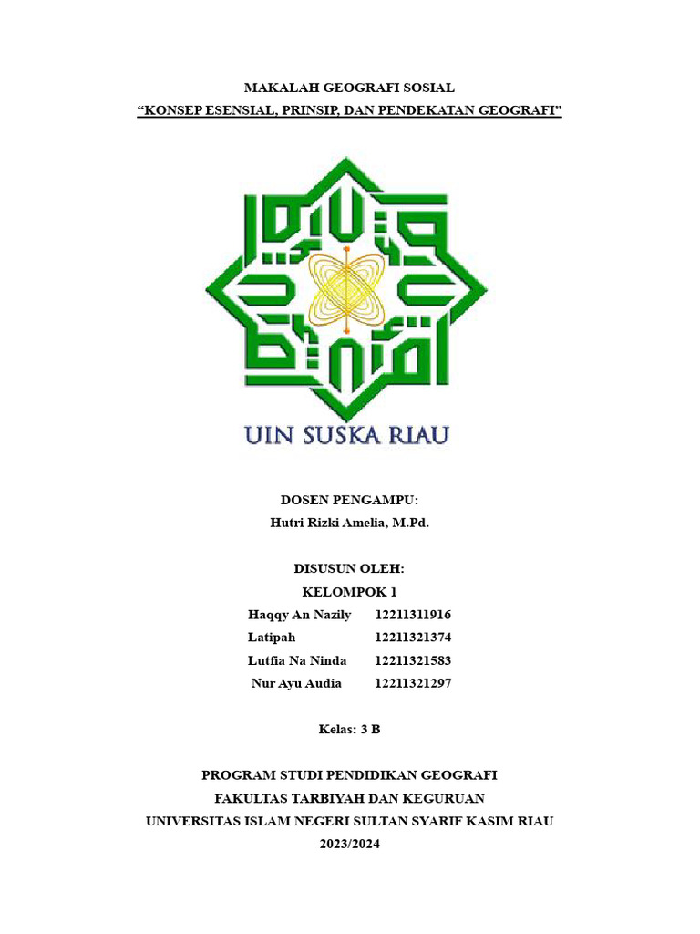 Prinsip dan Pendekatan Geografi Sosial | PDF | Ilmu Sosial