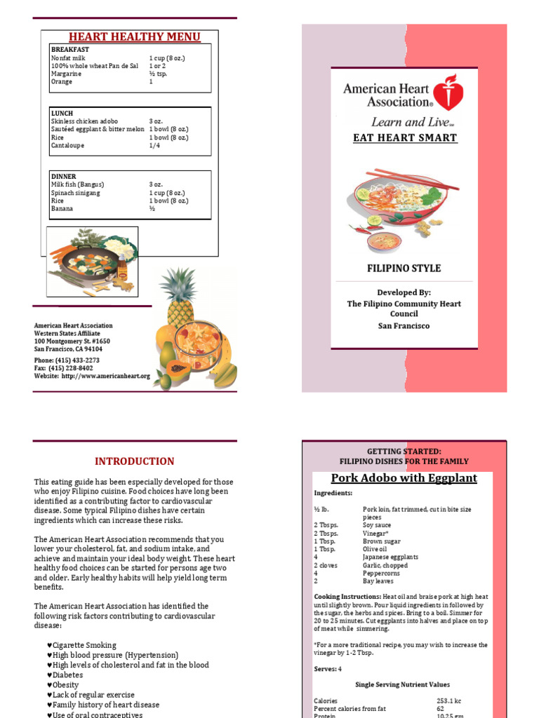AHA Eat Heart Smart - Filipino Style | PDF | Fat | Diet & Nutrition