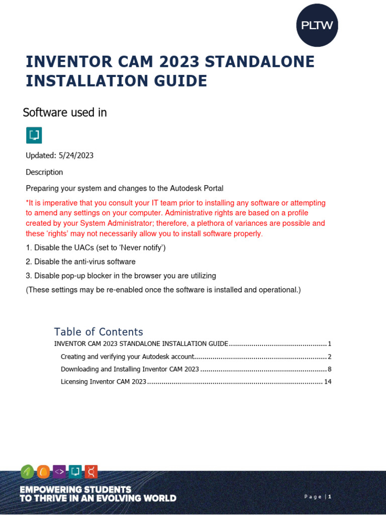 Standalone Inventor CAM Installation | PDF | Autodesk | Software