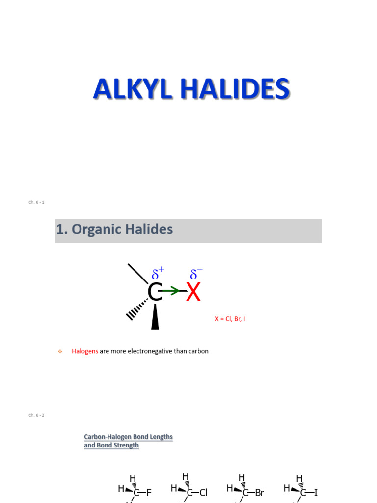 Alkyl Halides - 01 | PDF | Methyl Group | Solvent