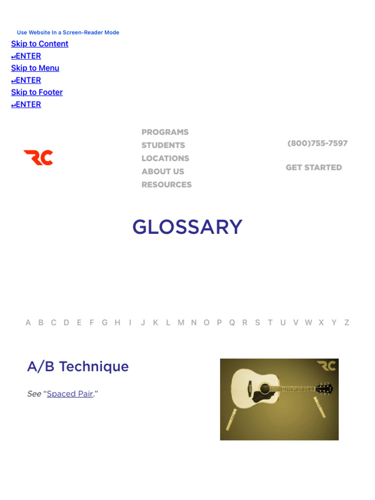 Audio Engineering Terminology Guide | PDF | Microphone | Loudspeaker