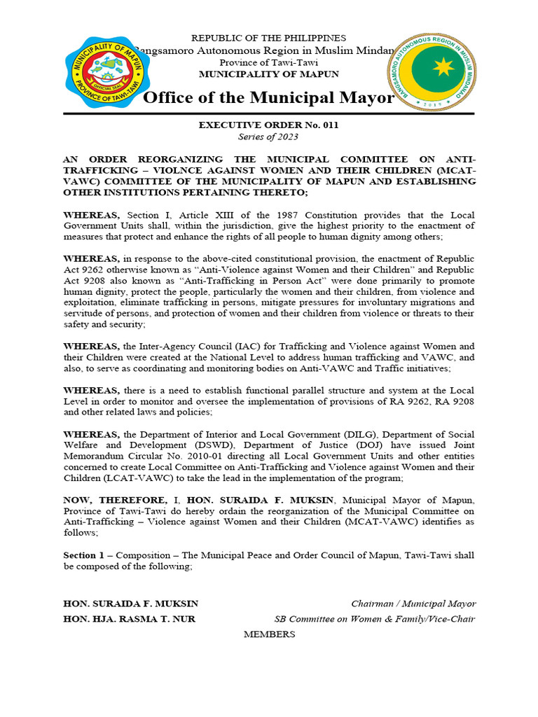 Mcat-Vawc Eo | PDF | Human Trafficking | Human Rights