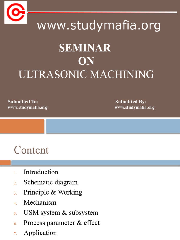 Ultrasonic Machining Process Overview | PDF | Materials | Building ...