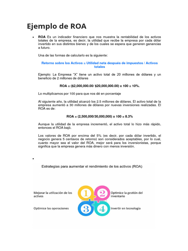 Ejemplo de ROA | PDF