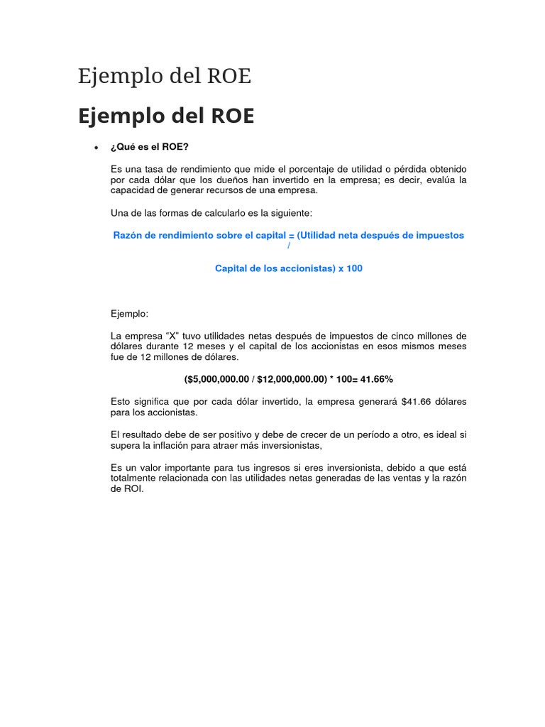 Ejemplo del ROE | PDF