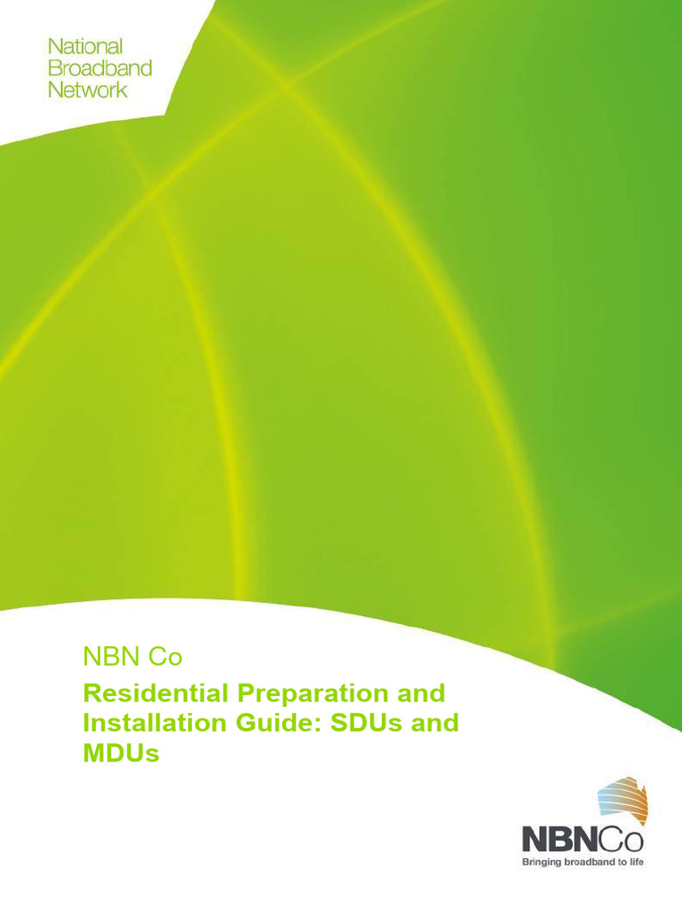 Preparation and Installation Guide For Sdus and Mdus | PDF | Fiber To ...